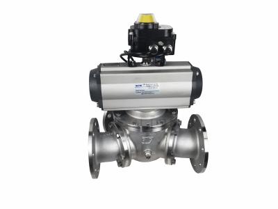 Stainless Steel Powder Gravity Pneumatic Diverter Valve 3 Way 73KG