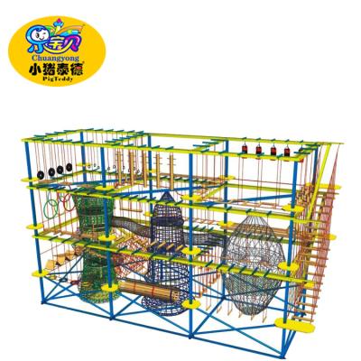 Cina Spugna dell'attrezzatura del campo da giuoco della corda dei bambini dentro il film del PVC fuori delle cassaforte 2300 * 940 * 380cm in vendita