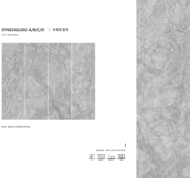High-quality glossy finish of Indoor Porcelain Tiles