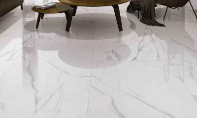 China Gleiten Sie nicht Carrara-Marmor-Porzellan mit Ziegeln decken Absorption Rate Less Than 0,05% zu verkaufen