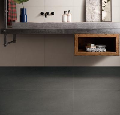 Cina Mattonelle di Matte Black Ceramic Tile Textured Microcement- Marmorino e colore nero dell'installazione in vendita