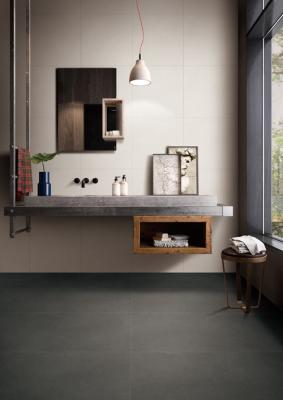 Cina Mattonelle di Matte Black Ceramic Tile Textured Microcement- Marmorino e colore nero dell'installazione in vendita