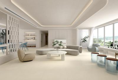 China Unique Textured Microcement Marmorino Large Ceramic Tile Flooring Beige Color for sale