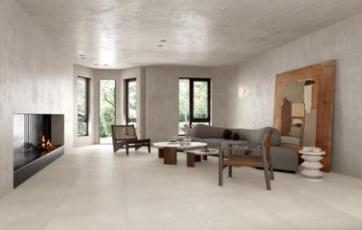 China Unique Textured Microcement Marmorino Large Ceramic Tile Flooring Beige Color for sale
