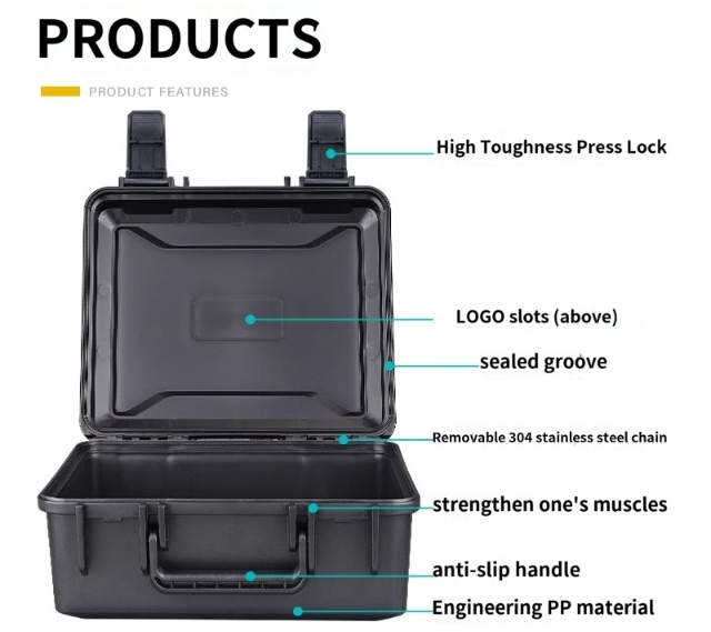 Professional tool case with secure latches and ergonomic handles