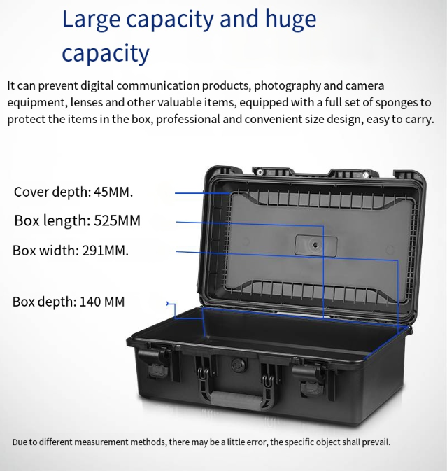 Waterproof shockproof hard case showing exterior design