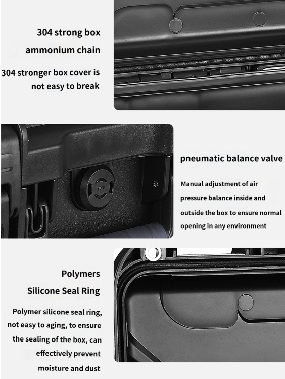 Interior view of tool case with custom foam inserts