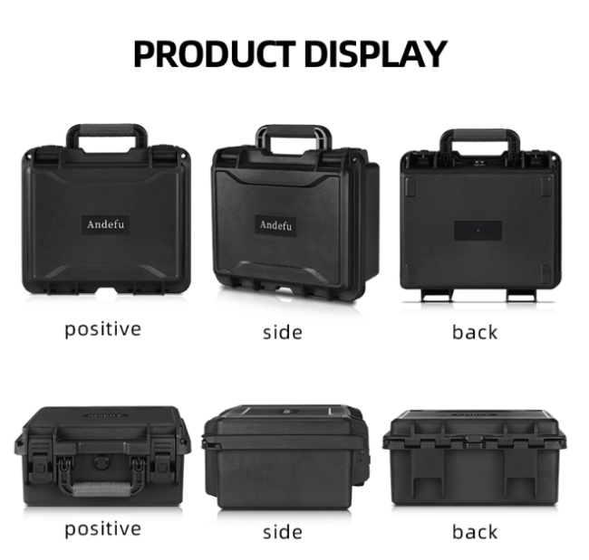 Waterproof IP67 tool case showing closed position with lock mechanism