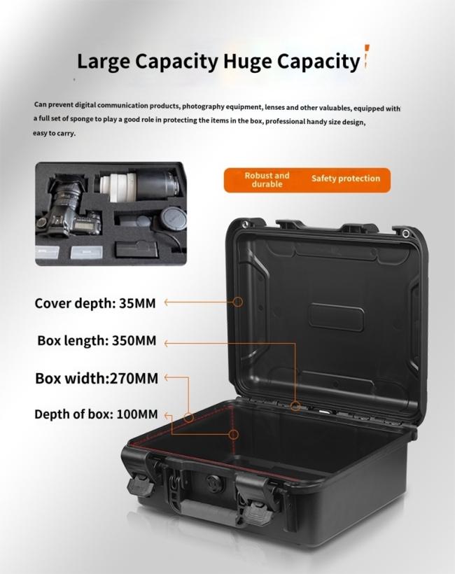 Close-up view of reinforced 304 strength case construction