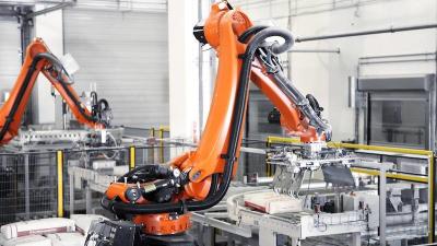 Китай Рука промышленного робота Palletizer KUKA KR120 R3100 манипулятора робота с подгонянным Gripper продается