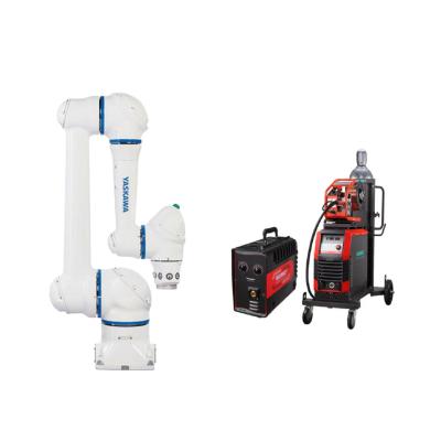 중국 6 축 유료물 10kg reach1379mm YASKAWA HC10DTP MIG MAG 웰더와 함께 웰딩 로봇으로 협력 로봇 판매용