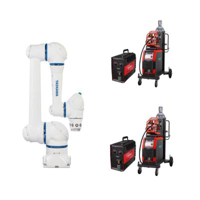 중국 6 축 유료물 10kg reach1379mm YASKAWA HC10DTP MIG MAG 웰더와 함께 웰딩 로봇으로 협력 로봇 판매용