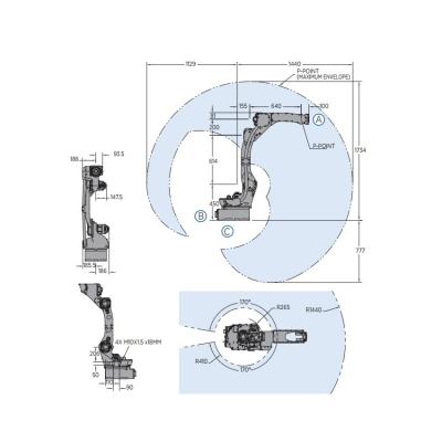 Chine Yaskawa Motoman AR1440 robot de soudage à l'arc à 6 axes fournissant des performances rapides et précises avec le contrôleur de robot YRC1000 à vendre
