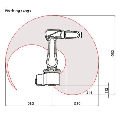 China ABB IRB 120 Mini 6-assige robotarm met IRC5-compacte controller voor het plukken en plaatsen van robotarm Te koop
