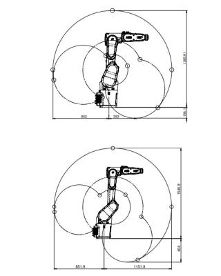 Chine Axe de collaboration multi du bras 6 de robot du but CRB1300 ABB avec la machine de soudure de MIG Megmeet à vendre