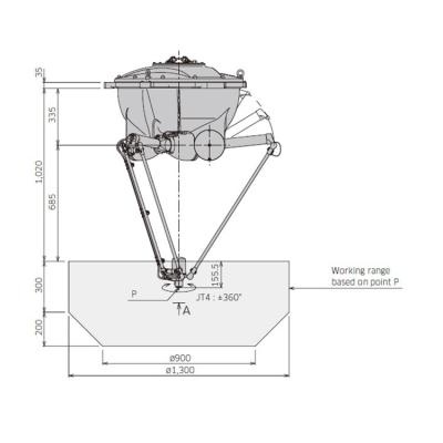 Chine Type de liaison parallèle de plafond de bras de robot chinois pour robot Kawasaki à vendre