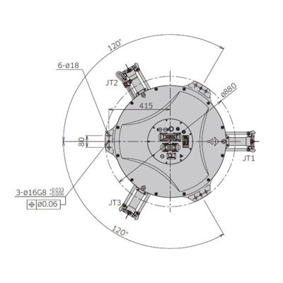 Chine Type de liaison parallèle de plafond de bras de robot chinois pour robot Kawasaki à vendre