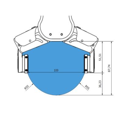 중국 산업용 로봇 팔 예비 부품 클리퍼 RG2-FT 6 축 썰기 로봇 판매용