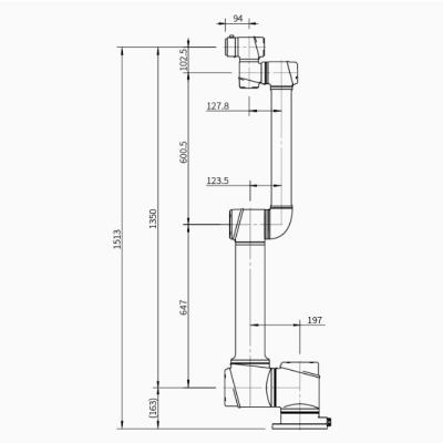중국 AUBO I10H 코봇 10kg 페이로드 1350mm 리치 자동차 부품 취급 협동 로봇 팔 판매용