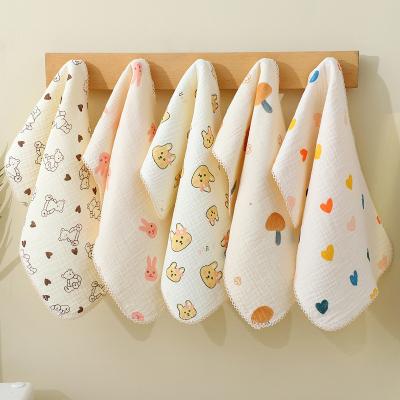 Cina Stampa animale 100% cotone cartone animato personalizzato stampato tessuto Bambini Bambini piccolo Mini Faccia asciugamano in vendita