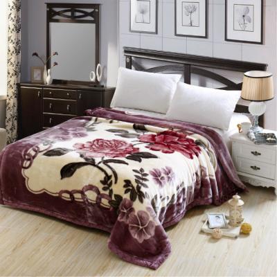 Cina Caldo per tutte le stagioni doppio fuso grosso grosso e morbido pelliccio copertura da letto di peluche con colore solido in vendita