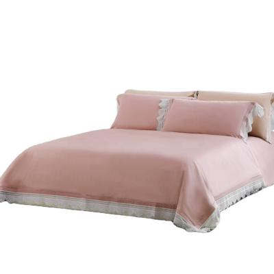 China 3-4kg Luxe Satin Zilk Hotel Bedden Set met prachtig Prachtig Jacquard Patroon Te koop