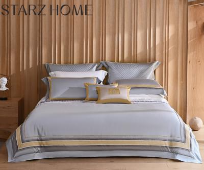 China High Count Pima Cotton Jacquard Patchwork Bedden in moderne luxe design stijl Te koop