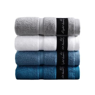 Cina Hotel Luxury 100% di cotone bianco Bagno Towel per mani e viso Set con logo ricamato personalizzato in vendita