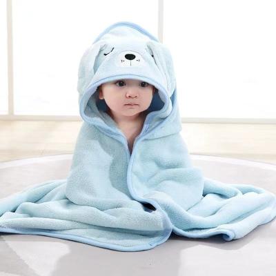 Cina Cartoon Animal Kids Soft Microfiber Corall Fleece Hooded Bagnetto da bagno per ragazzi e ragazze in vendita