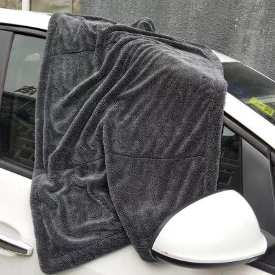 Cina Tappeto per la pulizia auto in microfibra rettangolare a doppio strato, asciugamano per lavaggio auto in vendita