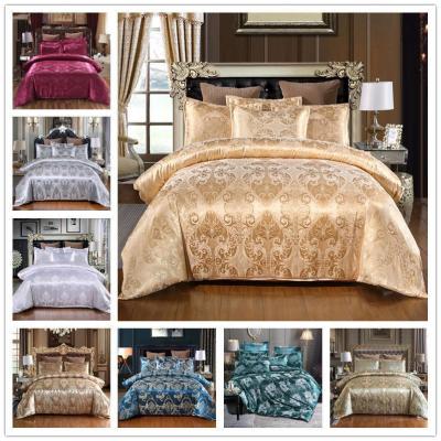 Cina Set di biancheria da letto in cotone in stile europeo 3 4 6 7 pezzi di lenzuolo satinato cuscino custodia copertura di copriletto in vendita