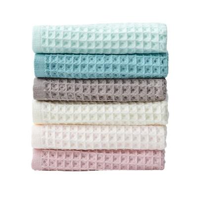 中国 30*34cm 再利用可能なワッフル 織り キッチンタオル 100% 綿皿 清掃用 販売のため