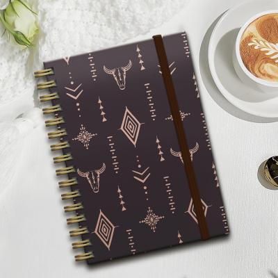 Elegant Spiral Hardcover Notebook with High Durability and Elegant Style featuring Dot-Grid Paper Layout