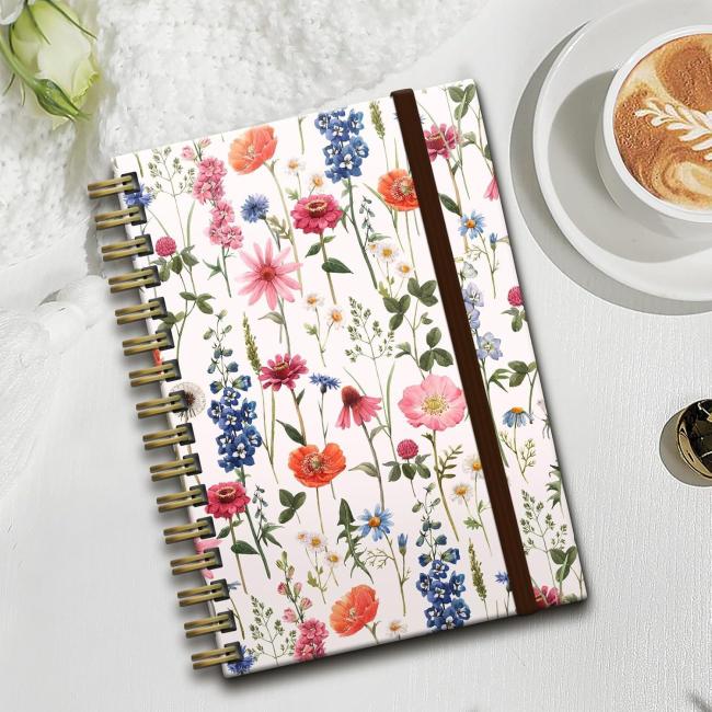 Spiral Hardcover Notebook open view