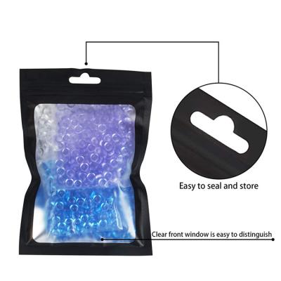 Κίνα Resealable k Mylar καραμελών απόδειξης μυρωδιάς μαύρες τσάντες με το μπροστινό παράθυρο για τα φασόλια καφέ αποθήκευσης τροφίμων, συσκευασία κοσμήματος προς πώληση