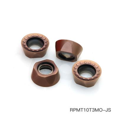 China RPMT10T3MOE-JS Metallic Silver Carbide Turning Milling Cutter Inserts for sale