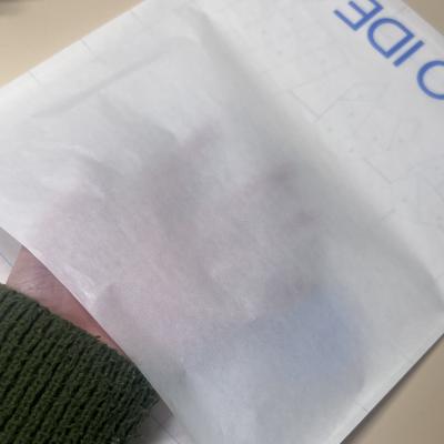 중국 흰색 투명 유리 종이 가방 의류 포장용 대용품 판매용