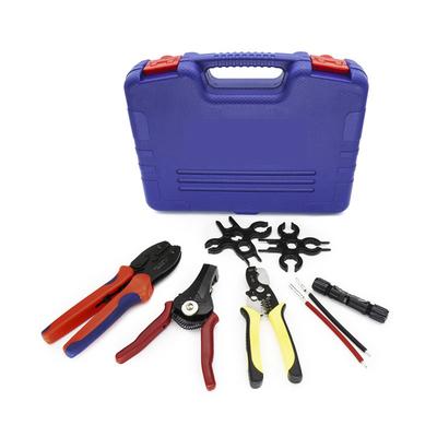 China Adjusting Ratcheting Connector Crimper Pliers Wire Terminal Crimping Tool Kit for sale