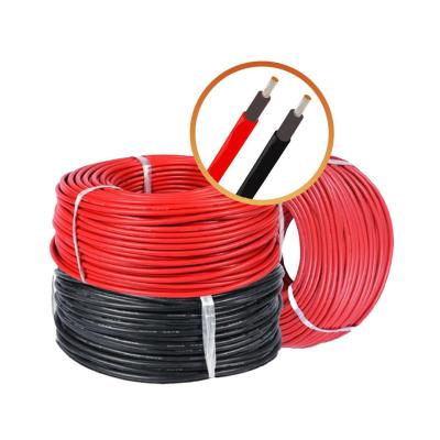 China Black/Red Solar Direct Current Cable 6mm2 Cable Size for Solar Installations for sale