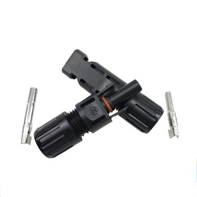 China IP67 Black Solar PV Connectors with 14-10 AWG Wire Gauge and DC 600V Voltage Rating for Solar Panel/Inverter Applications for sale