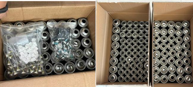 Packaging and logistics setup for aerosol cans
