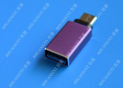 MacBook Nexus 5X / 6P Type C Micro USB Purple Metal USB C to USB A 3.0