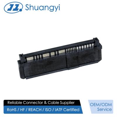 China SAS 68-Pin Female Connector Solder Type | Gold-Plated Electronic Signal Terminal for PCIe 5.0, Server, Automotive, PCB Applications for sale