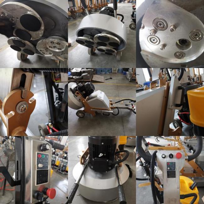 9 머리들 매뉴얼 콘크리트 바닥 연마기 단일 상 플렌이트리 시스템 0