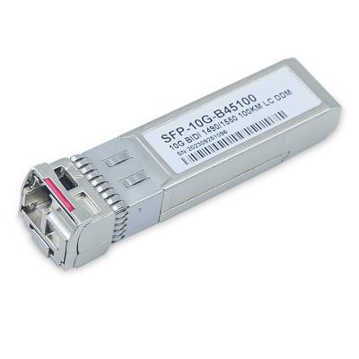 Cina 10GBASE SFP+ Transceiver BiDi 100km OS2 SMF simplex LC TX 1490nm/RX 1550nm Modulo in vendita