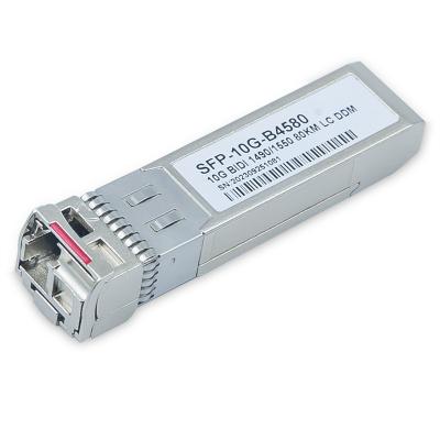 Cina 10GBASE SFP+ Transceiver BiDi 80km DOM SMF simplex LC TX 1490nm/RX 1550nm Modulo in vendita