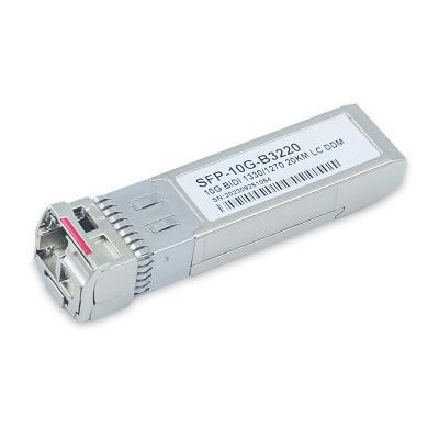 Cina 10GBASE SFP+ Transceiver BiDi 20km DOM SMF simplex LC TX 1330nm/RX 1270nm Modulo in vendita