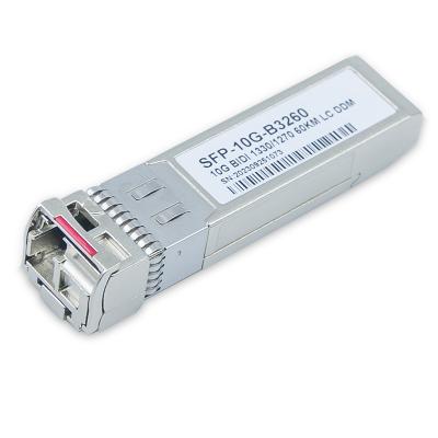 Cina 10GBASE SFP+ Transceiver BiDi 60km su OS2 SMF LC TX 1330nm/ RX 1270nm Modulo in vendita