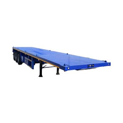 China CIMC 45 Foot 12m-40m 13m-17m 60 Ton Low Axle 30 ft Flatbed Semi-Trailer 2 Axle 30 ft Flat Bed Trailer 3 Axle Semi Trailers for sale