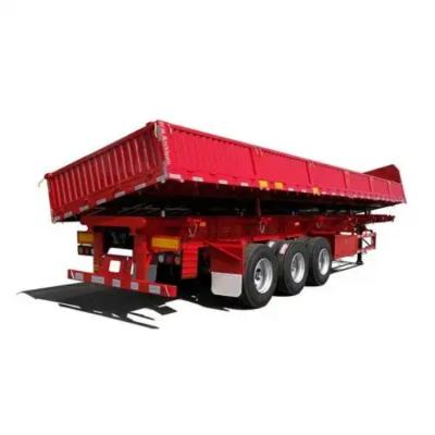 China Heavy Cargo Transportation 30t-90t Truck Semi-Trailer Tipping Bucket 3/4/5/6 Axis Mechanical Semi-trailer Bucket for Heavy Cargo for sale